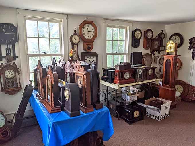 Somewhere in this room, every single clock is telling a different story. Take your time picking a favorite.