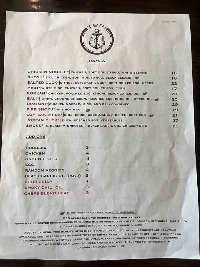 A menu that reads like a love letter to ramen, with enough variety to make every visit feel brand new.
