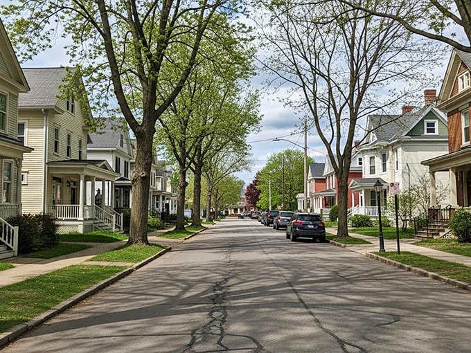 Tree-lined streets where the biggest daily decision is which porch to sit on.