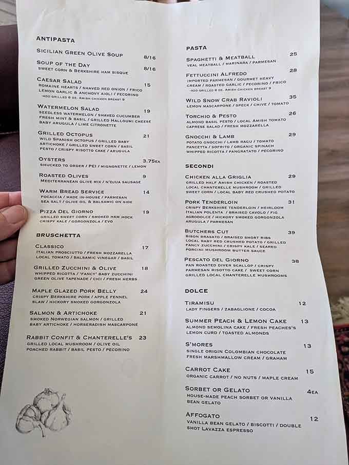 When a menu features everything from grilled octopus to rabbit confit, you know someone's taking Italian cuisine seriously here.