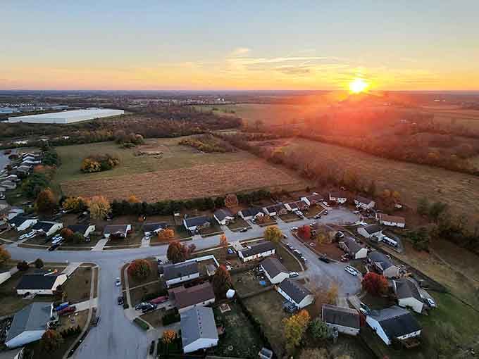 Golden hour over Woodford County, where the sunsets arrive uninvited and absolutely refuse to apologize for being this gorgeous.