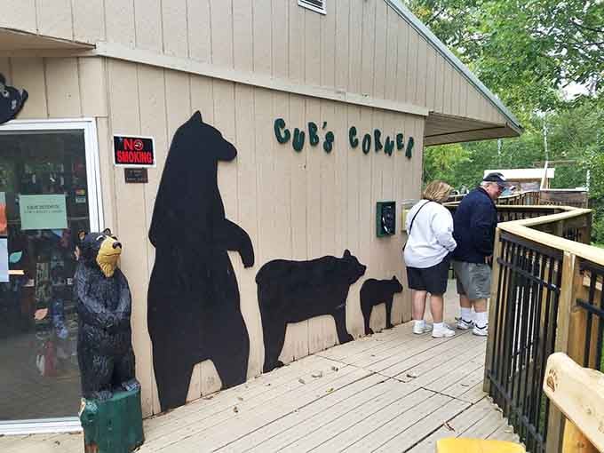 Cub's Corner gift shop, where bear-themed treasures await and every purchase supports wild bear conservation.