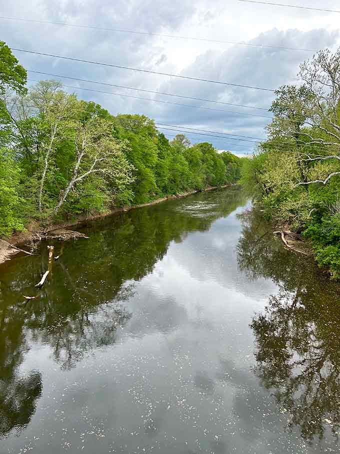 The Monocacy River mirrors the sky so perfectly here, you'll wonder which direction is actually up.