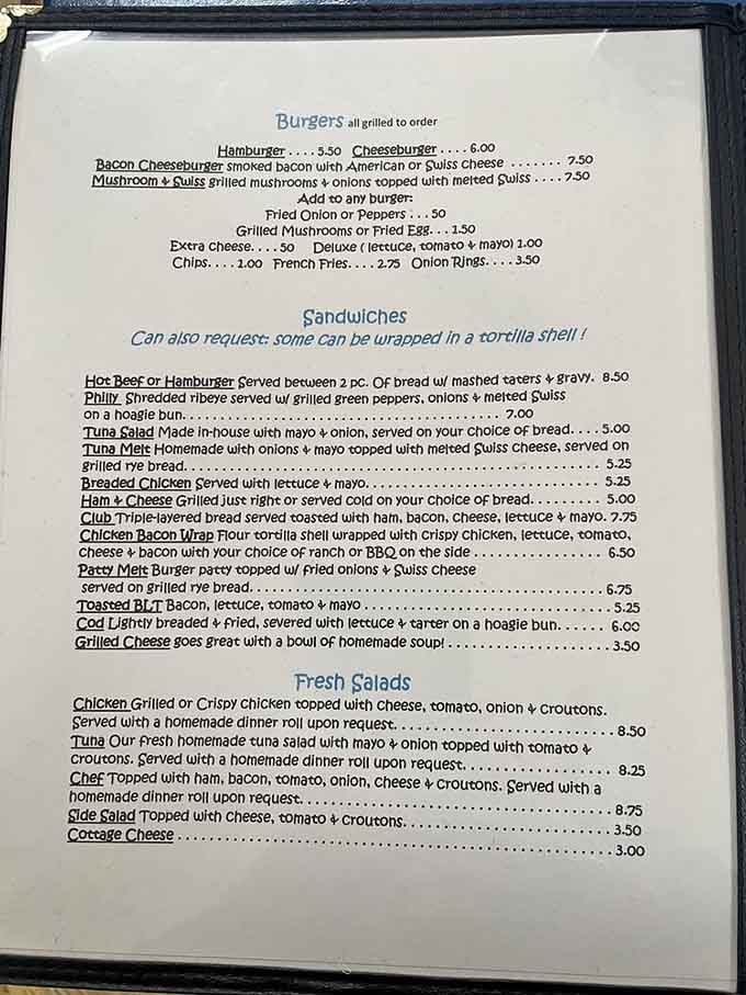 A menu without confusion or pretension. Just honest food listed plainly, like a good friend giving you solid advice.