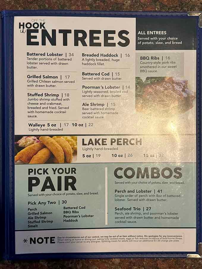 A menu so loaded with fresh fish options, you'll need a moment, maybe two, to decide.