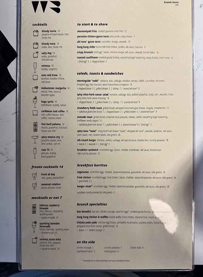 A menu this creative deserves its own reading glasses, bao benedicts and bubble waffles don't come around every day.