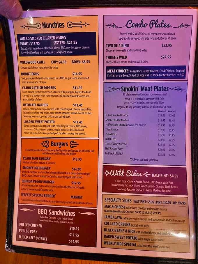 This menu is basically a choose-your-own-adventure book, except every choice ends with you needing new pants.