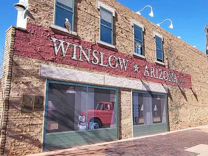 The "Winslow Arizona" wall mural is basically the city's business card, and it never gets old.