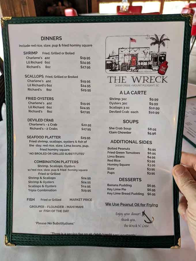 A menu this straightforward and honest is basically a love letter to anyone who just wants really good seafood.