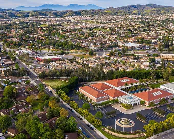 From up here, Yorba Linda looks exactly like what it is. A well-loved, beautifully kept community that takes pride in itself.