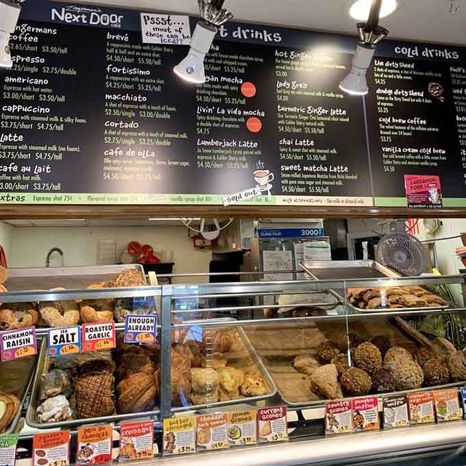 When the menu board offers this many coffee options, you know they're taking your morning seriously.