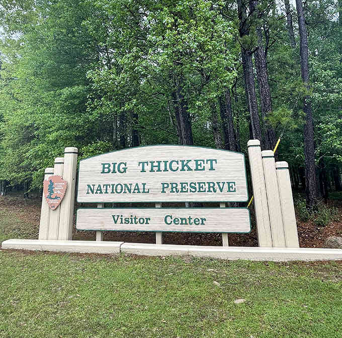 This welcoming sign marks the entrance to where nine different ecosystems decided to throw a party together.