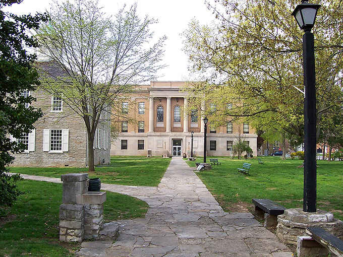 Stone pathways lead to grand civic architecture where history isn't just preserved, it's still being written every day.