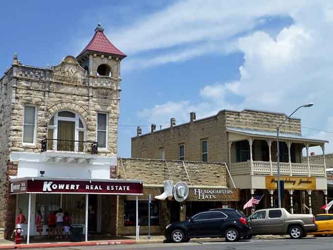 That red-capped tower on Fredericksburg's Main Street is basically the Hill Country's version of a crown jewel, and it earns it.