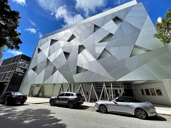 ICA Miami's jagged geometric facade looks like the building itself is trying to win an art prize.
