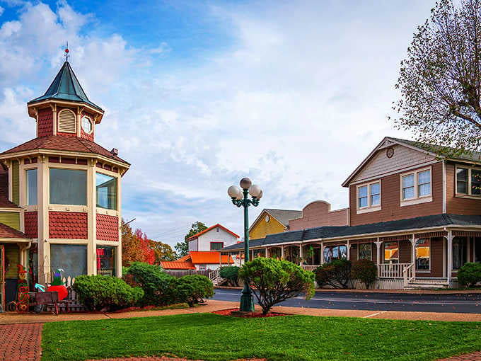 Kennett's charming gazebo tower rises above a perfectly manicured plaza, looking like the opening scene of a feel-good movie you never want to end.
