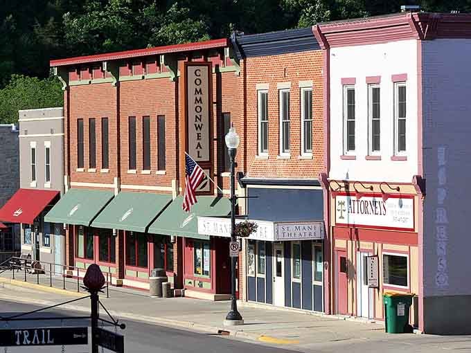 The Commonweal Theatre marquee beckons like an old friend inviting you to stay awhile and enjoy.