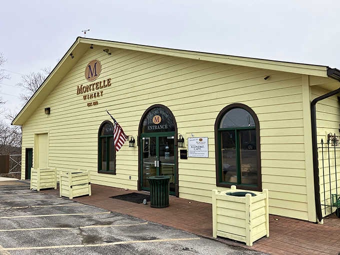 Montelle's cheerful yellow facade and arched windows say "come on in" with undeniable charm.