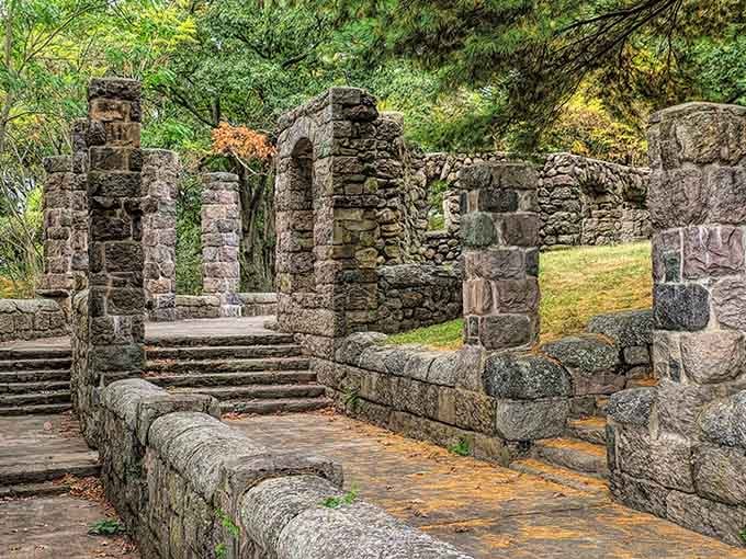 These stunning stone ruins at Schoolmaster Hill in Boston's Franklin Park are just waiting to be explored by you!