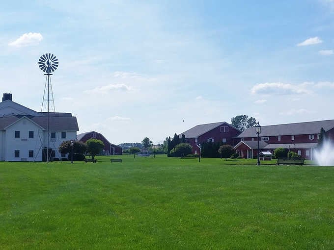 A spinning windmill, red barns, and impossibly green grass &mdash; Shipshewana's countryside is basically a postcard that forgot to mail itself.