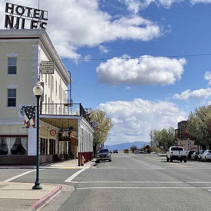 The Hotel Niles sign anchors downtown Alturas like an old friend who never left and never will.