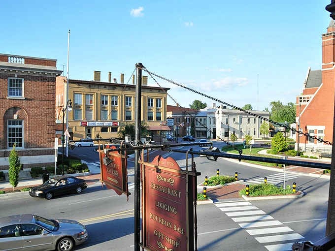 The town square anchor beckons with that timeless charm that makes you want to pull up a chair and stay awhile.