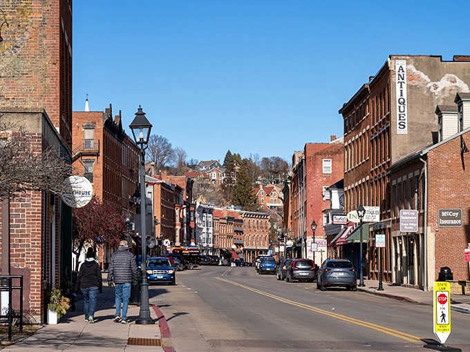 Two people strolling Galena's antique-lined street look like they've discovered the world's best-kept secret, because they have.