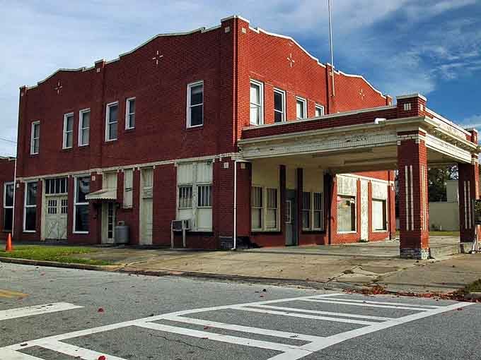 This sturdy old Jesup brick building has seen decades roll by and still stands tall with pride.
