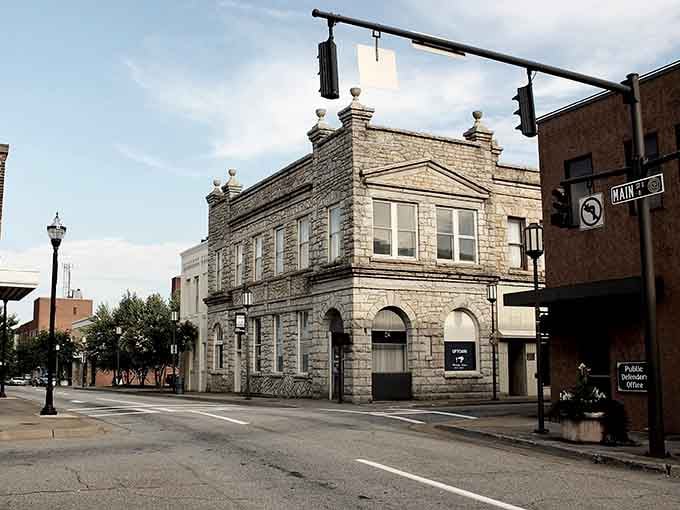 That hand-cut stone building on Main Street looks like it was built to outlast absolutely everything.