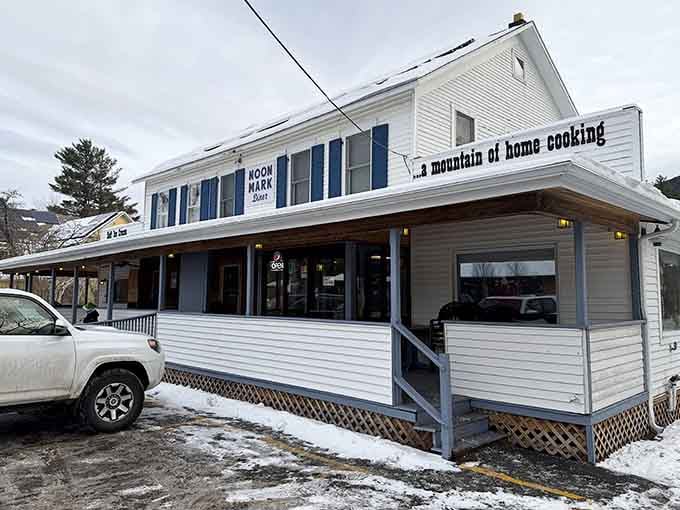 When the snow piles up and the sign still says "a mountain of home cooking," you know exactly where to go.