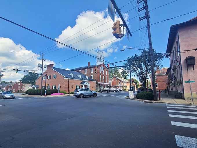 Quiet streets and historic architecture create the kind of peaceful scene that makes you want to stay awhile.