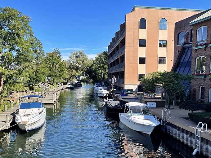 Boats bobbing along Traverse City's peaceful waterway remind you that the freshest Great Lakes fish is never far from your fork.