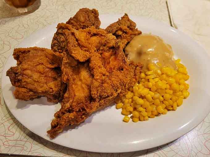 Golden, crispy, and unapologetically satisfying. This fried chicken makes you wonder why you ever ate anything else.