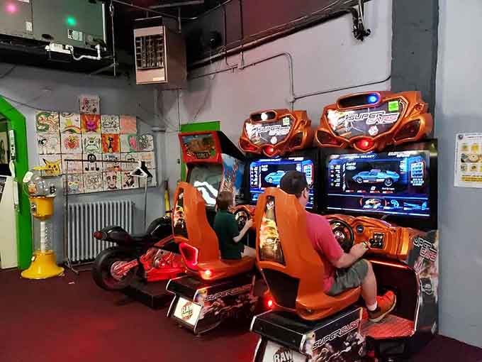 Side-by-side racing cabinets mean you can finally settle that friendly rivalry once and for all.