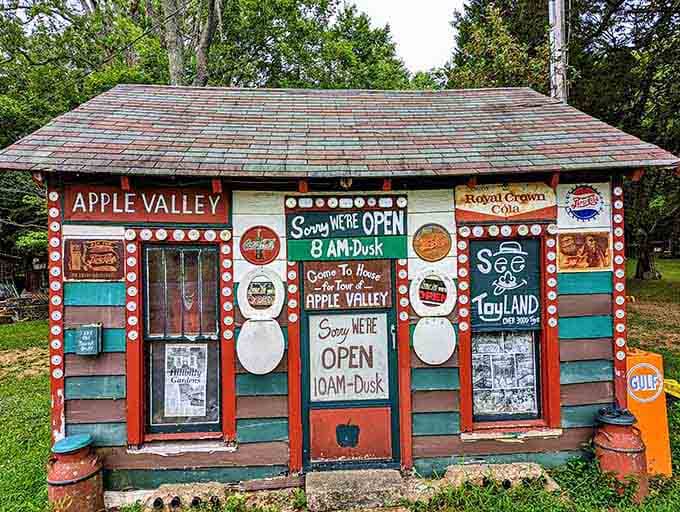 The entrance sign says "Sorry We're Open," which is honestly the most charming welcome in Kentucky.