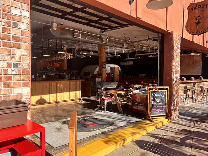 Skout Taphouse keeps things deliciously casual, with an open-air setup that says "come as you are and stay awhile."