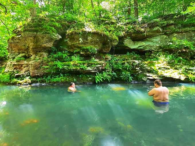 When the swimming hole looks like a movie set, but it's just a Tuesday in Illinois.