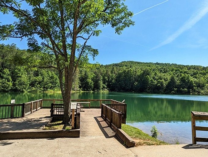 Black Rock Lake reflects the sky so perfectly, you'll wonder which way is actually up.