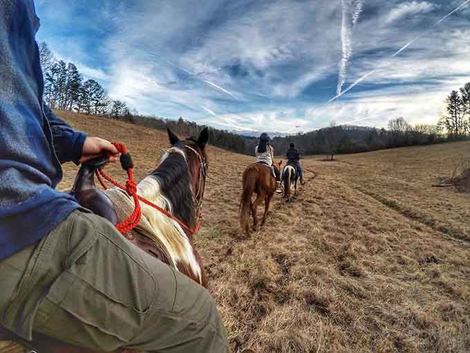 Wide open skies, mountain air, and a horse beneath you. Some offices have worse views.