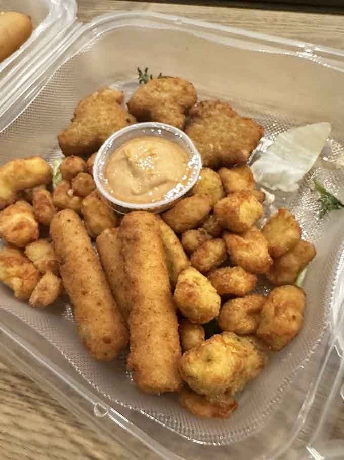 Golden, crispy, and calling your name, this cheese sampler understands that Wisconsin takes its dairy very, very seriously.