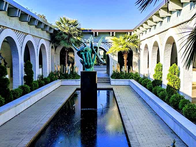 This courtyard whispers elegance so loudly you'll forget you're still in South Carolina and not touring European estates.