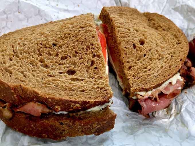 Thick-cut pastrami on fresh-baked bread, this is the sandwich that makes you cancel your afternoon plans.