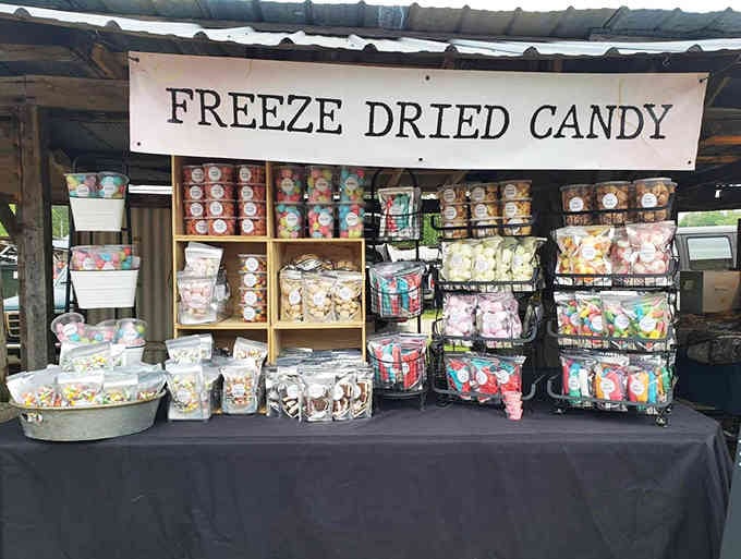 Freeze-dried candy proves that even sweets get a second chance at greatness in the flea market economy.