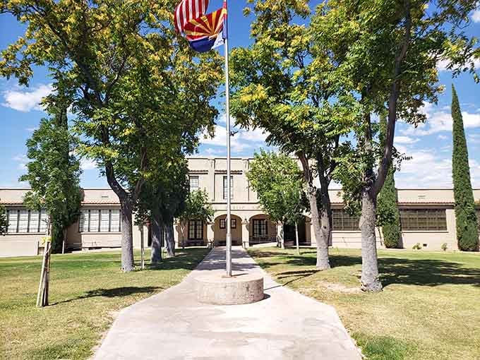 Clemenceau Heritage Museum sits peacefully under cottonwood trees, holding stories from when life moved at a better pace.