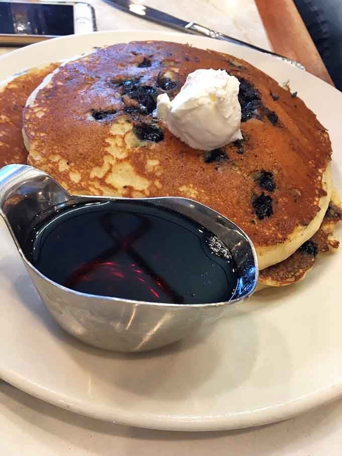 Blueberry pancakes so fluffy and golden, you'll want to write them a thank-you note afterward.