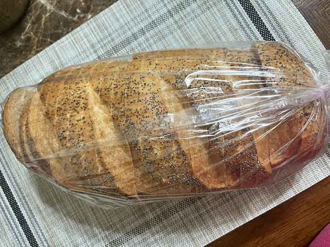 That poppy seed crust on Italian bread creates the kind of crunch that makes sandwiches infinitely better instantly.