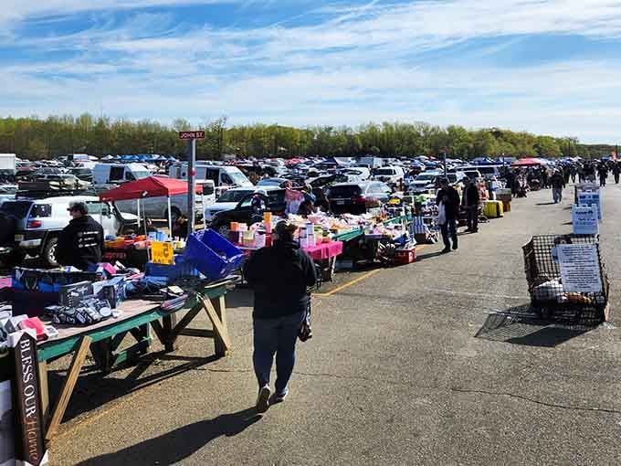 Outdoor vendors line up like a retail army, ready to help you find exactly what you didn't know you needed.