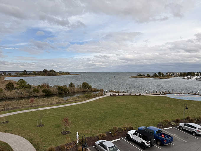 From up here, the water and the sky compete for your attention, and honestly, it's a tie worth celebrating.