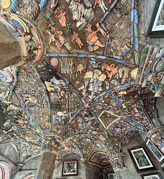 Tilt your head back and prepare to lose track of time staring at this ceiling masterpiece.