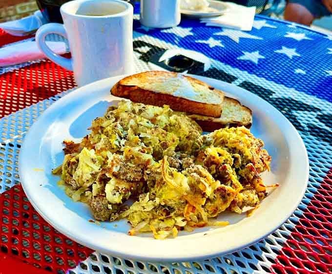 The legendary garbage plate: proof that the best things in life come scrambled, cheesy, and gloriously messy.